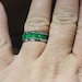 Personalized Men's Green Emerald Galaxy Tungsten Promise Ring Band ...