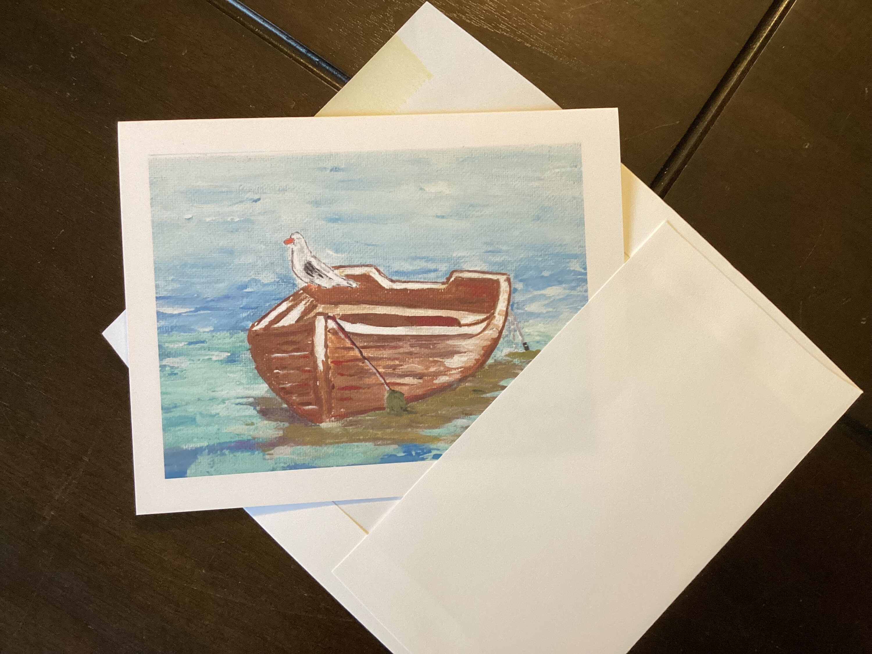 Boat on the Water Greeting Card / Boat Birthday Card / Fishing Boat ...
