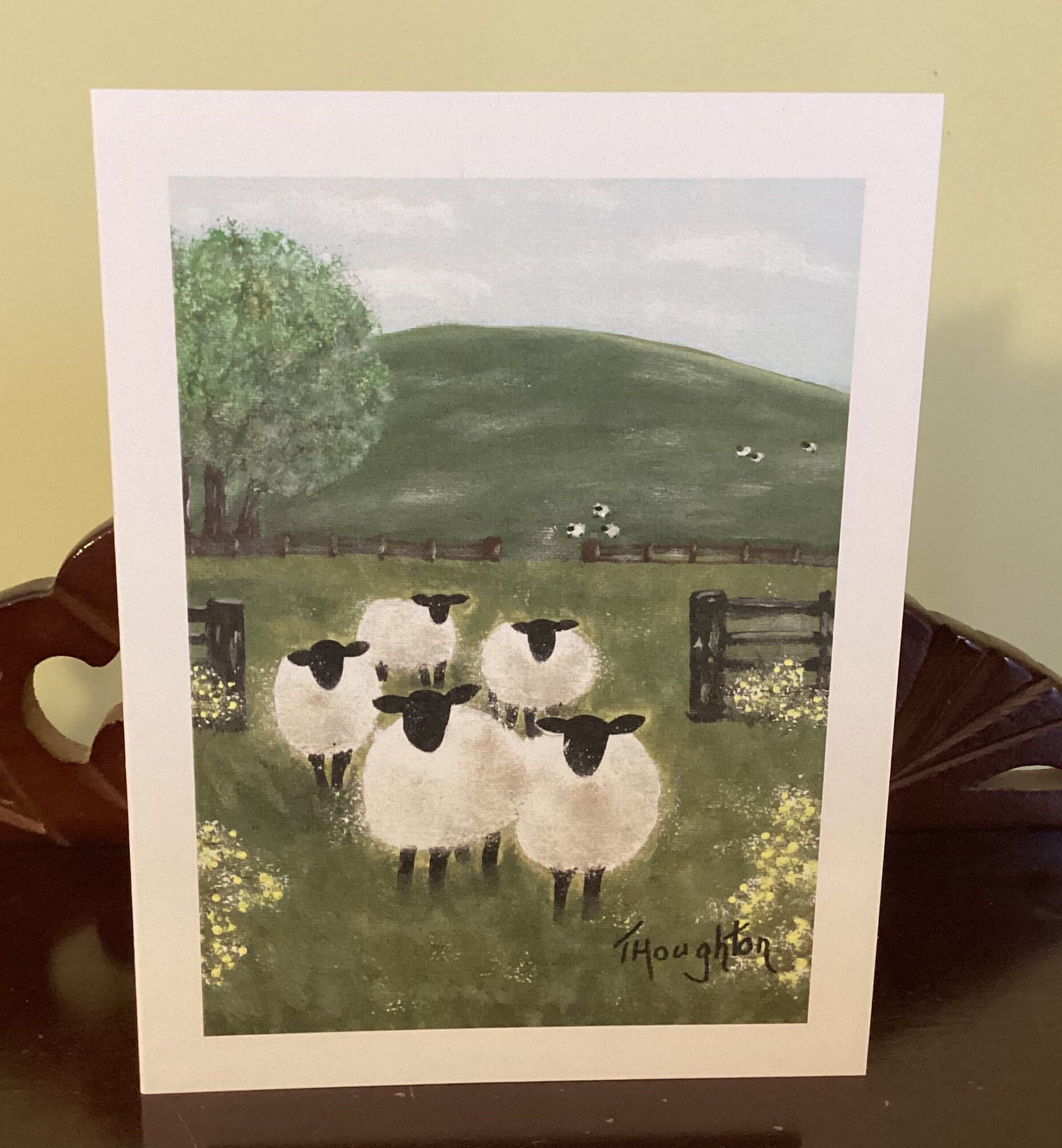 Coming Home Sheep Card / Sheep Art Print / Handmade / Sheep Birthday ...