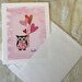 Owl Valentine Card / Owl Art Card / Bird Valentines Day Card ...