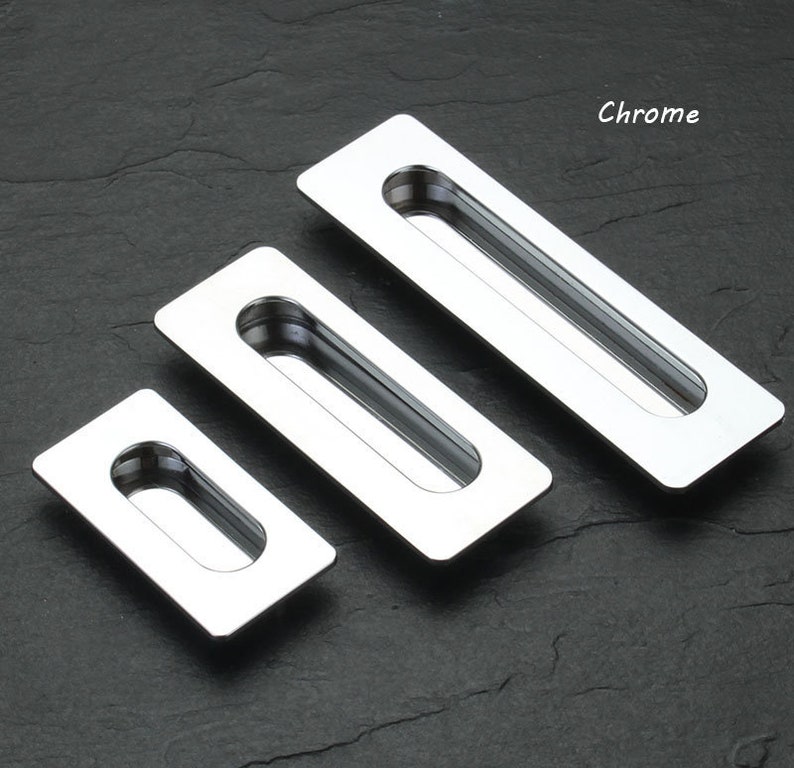 Classic Sliding Door Handle Cupboard Cabinet Pulls Black Invisible Handle Dresser Drawer ...