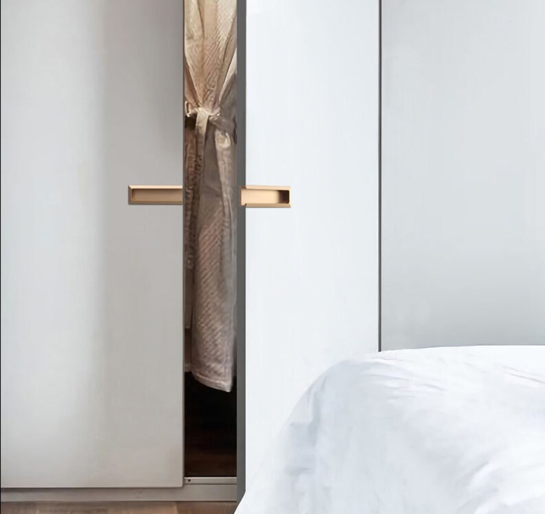 Invisible Wardrobe Pull Hidden Handle Cabinet Cupboard Embedded Handle ...