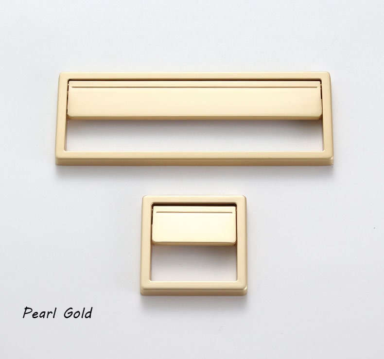 Simple Rectangle Flat Drawer Pulls, Black Gray Gold White Dresser Pull ...