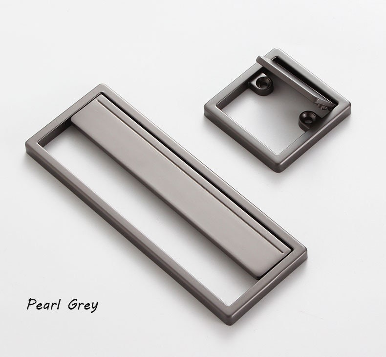 Simple Rectangle Flat Drawer Pulls, Black Gray Gold White Dresser Pull ...