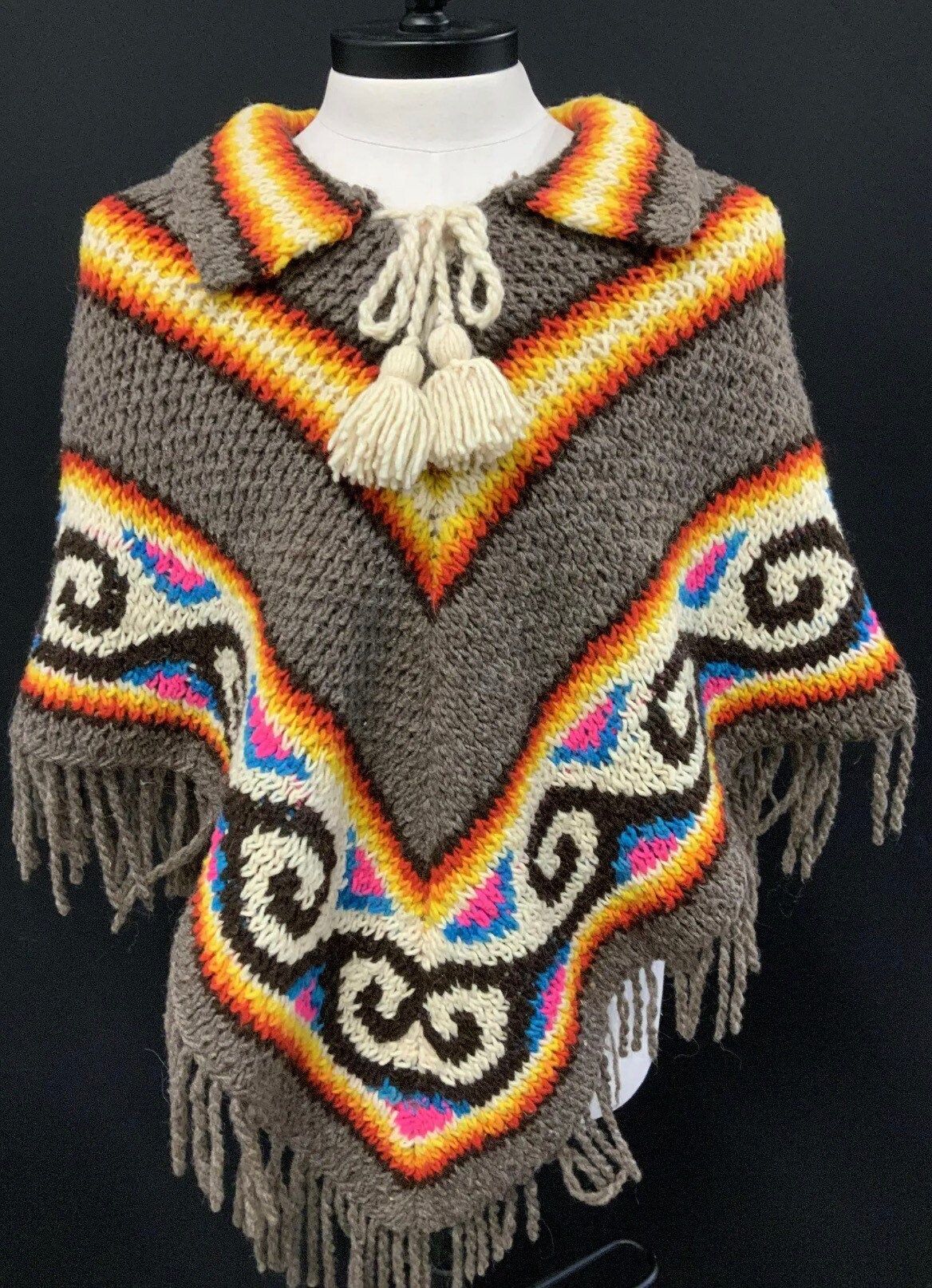 Woodstock Neon Psychedelic Poncho-fits Most for Holiday Gift - Etsy