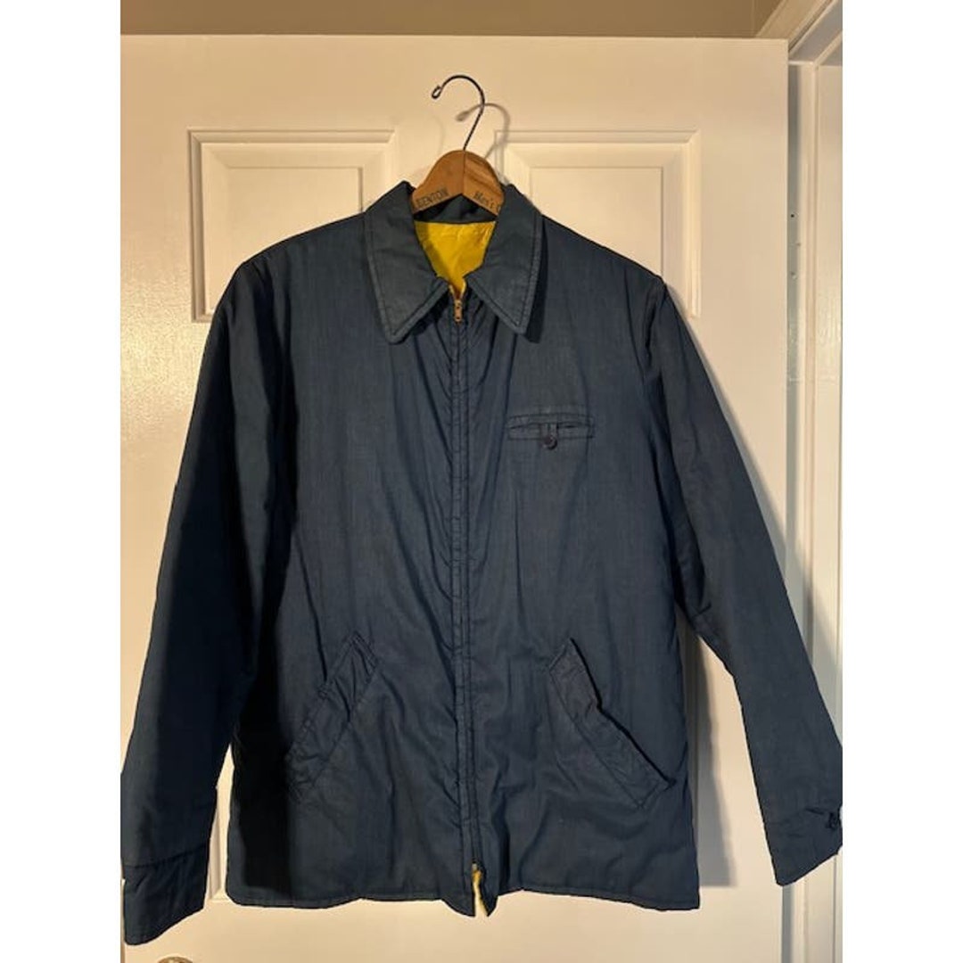 Vintage Men's Steel Blue Mechanics Jacket- Reversible - Etsy