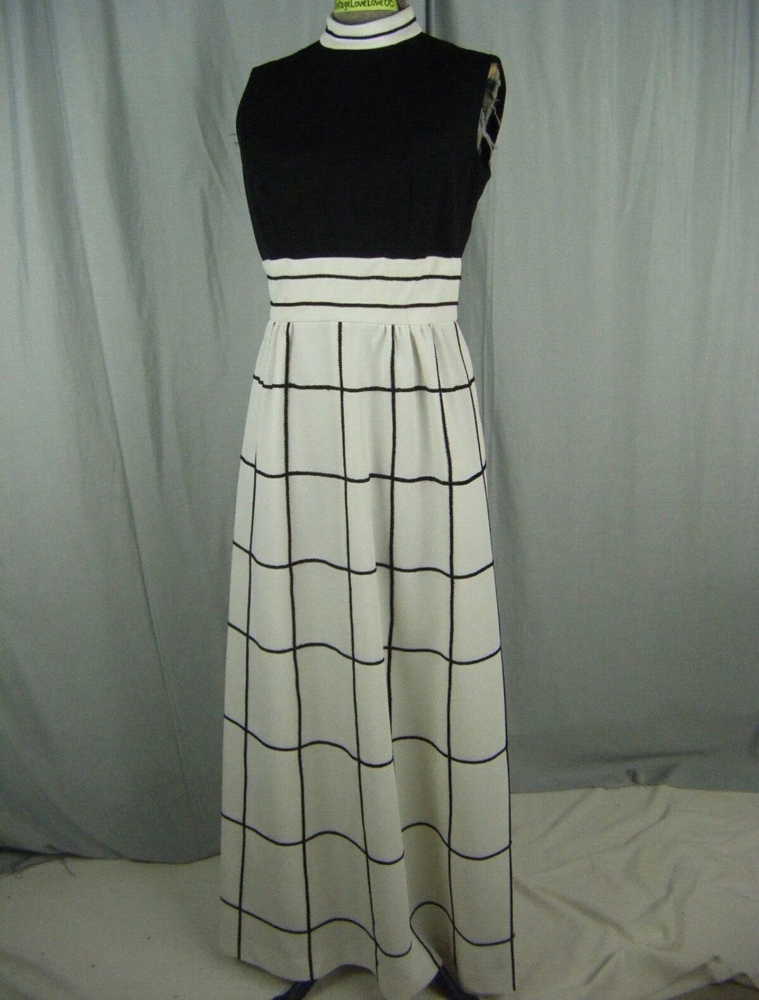 1960s Black and White Mod Dress - Etsy