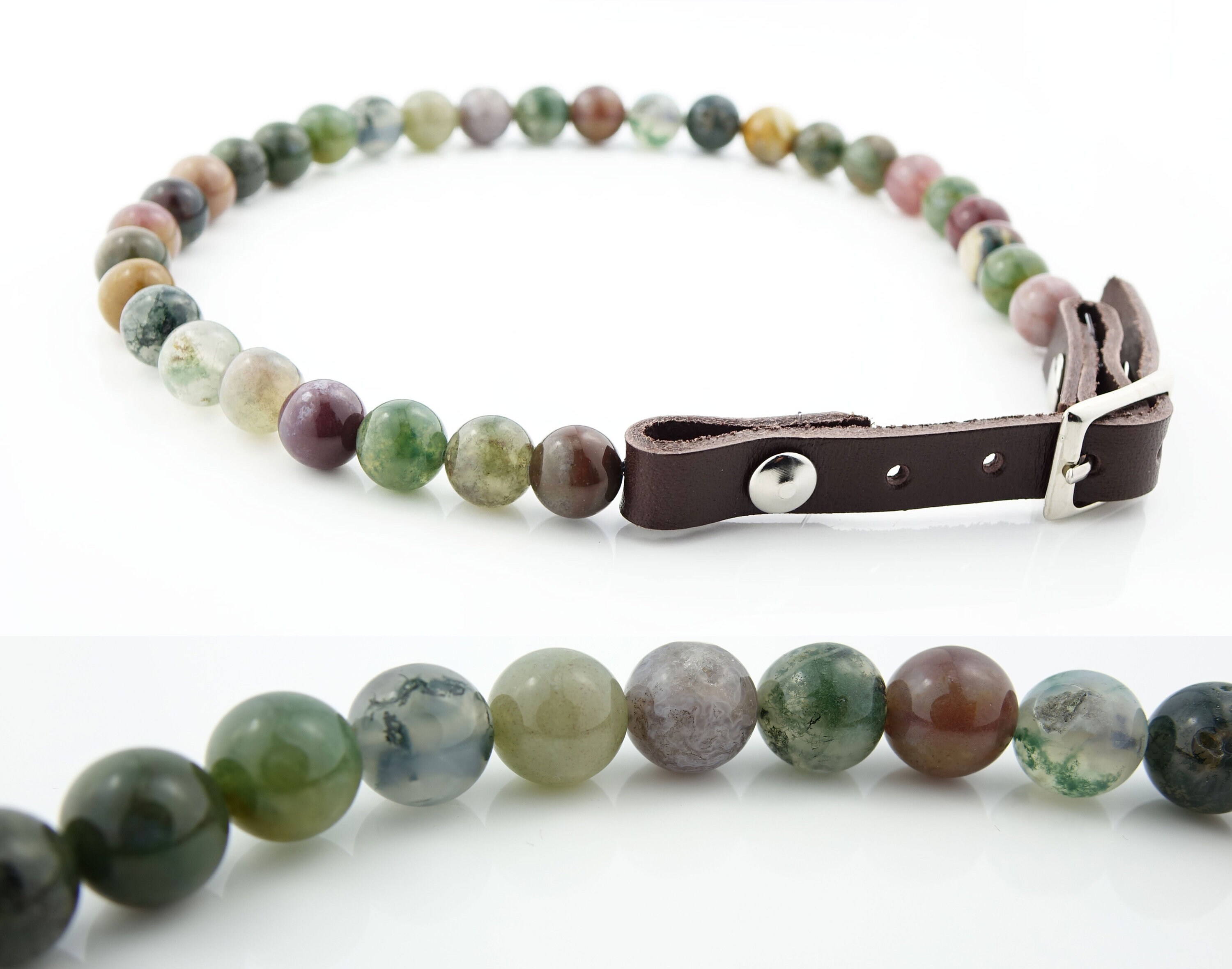 Lithotherapy Dog Collar Anti Anxiety Agate - Etsy