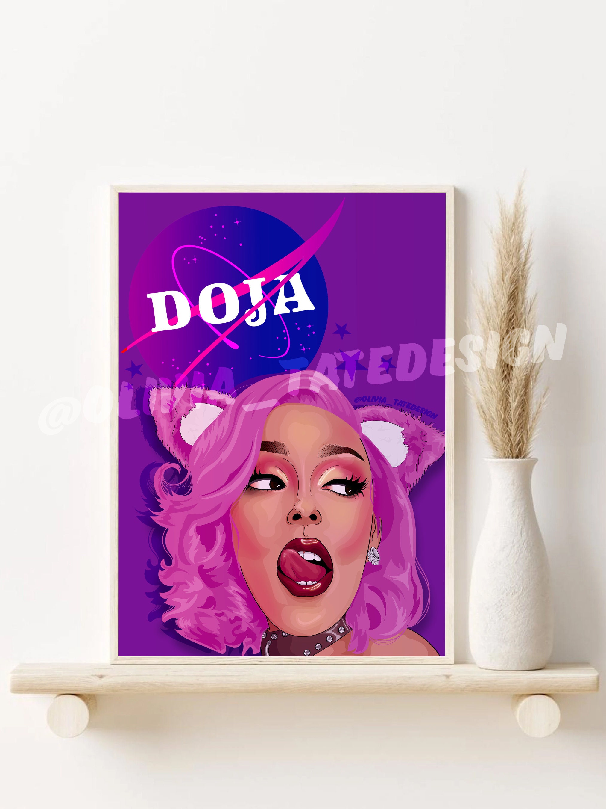 Doja Cat Illustrated Art Print Doja Cat Poster Doja Cat Fan Etsy México