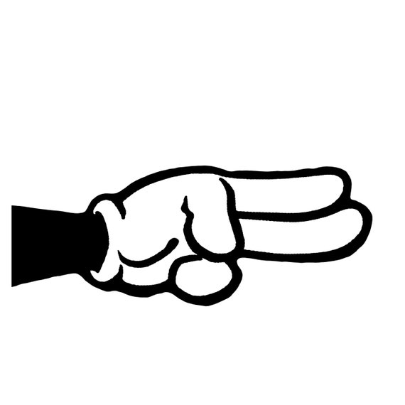 Disney Point Mickey Mouse Vinyl Sticker Decal | Etsy