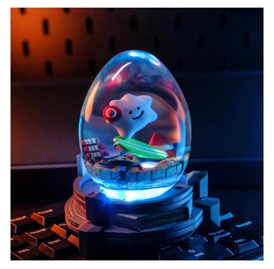 POKEMON DITTO Resin Lamp Egg, Custom Epoxy Resin Art, Handcrafted Eggs ...