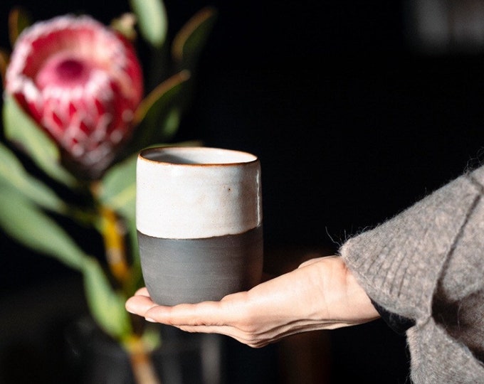 Ceramic Mug Black With Snow - Etsy