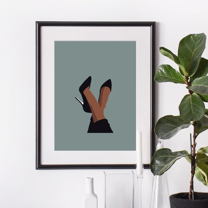 Black Woman Legs Art Fashion Art Printable Abstract Woman | Etsy