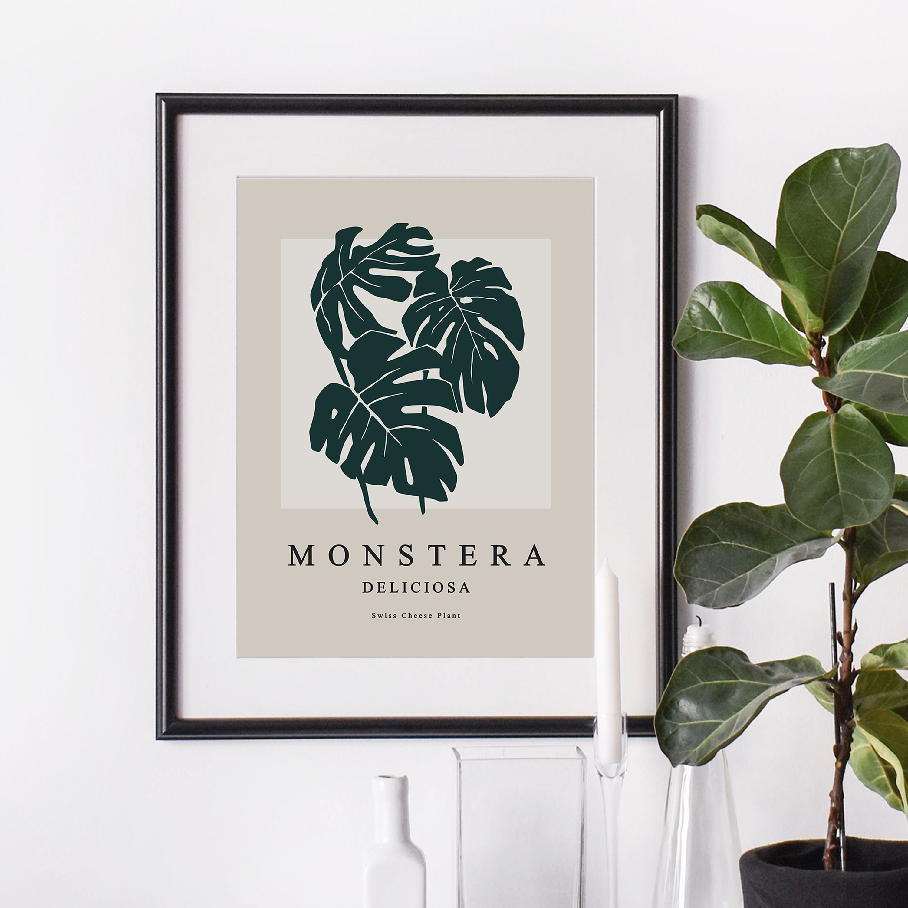 Henri Matisse Inspired Monstera Wall Art Print Mid Century | Etsy