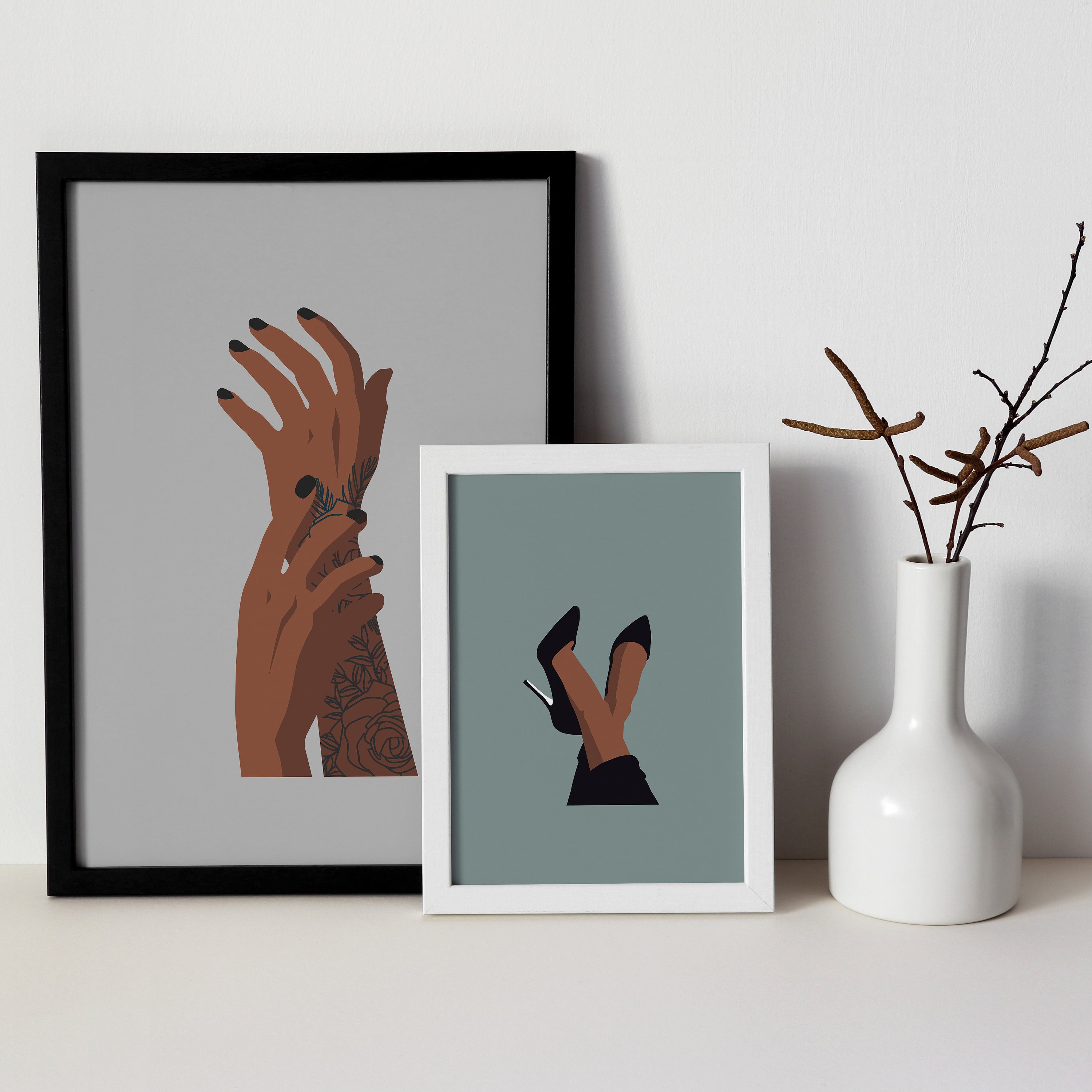 Black Woman Hands Minimal Hands Poster Fashion Lover Gift - Etsy