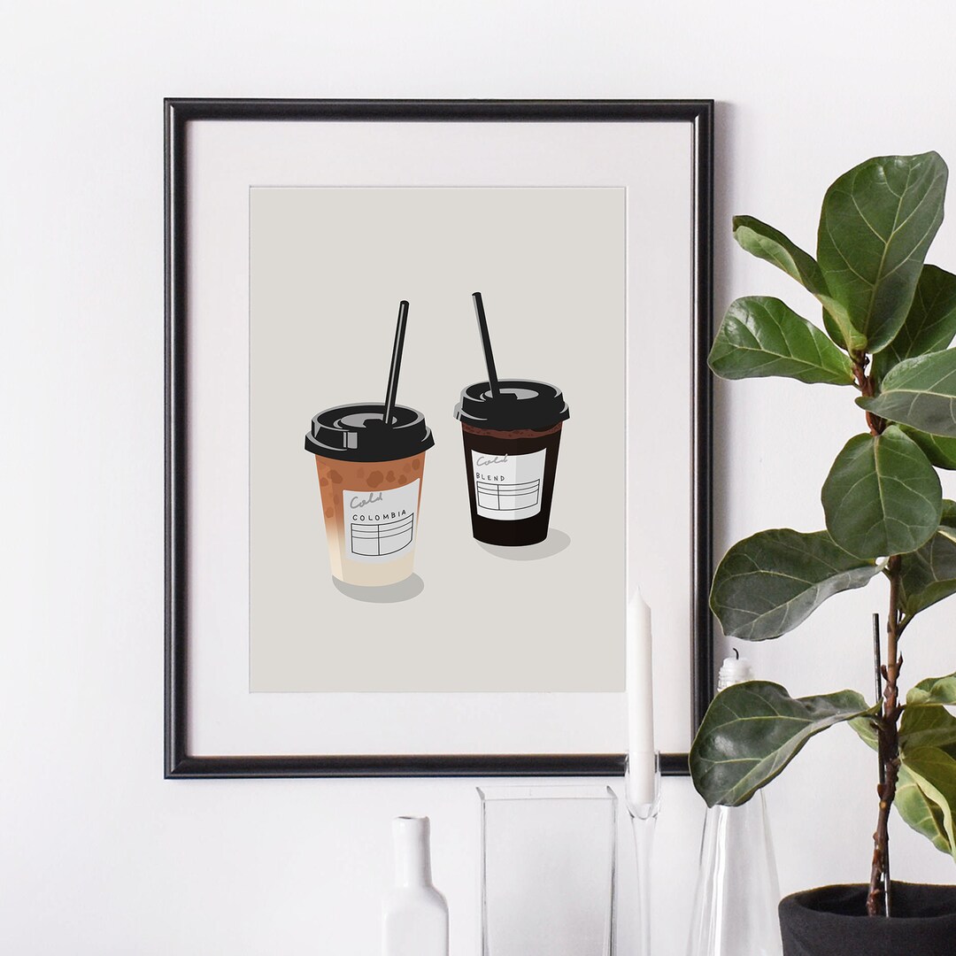 Kaffee Poster, Cafe Kunst, Kaffee Poster, Kaffee Wand Kunst, Cafe Latte ...