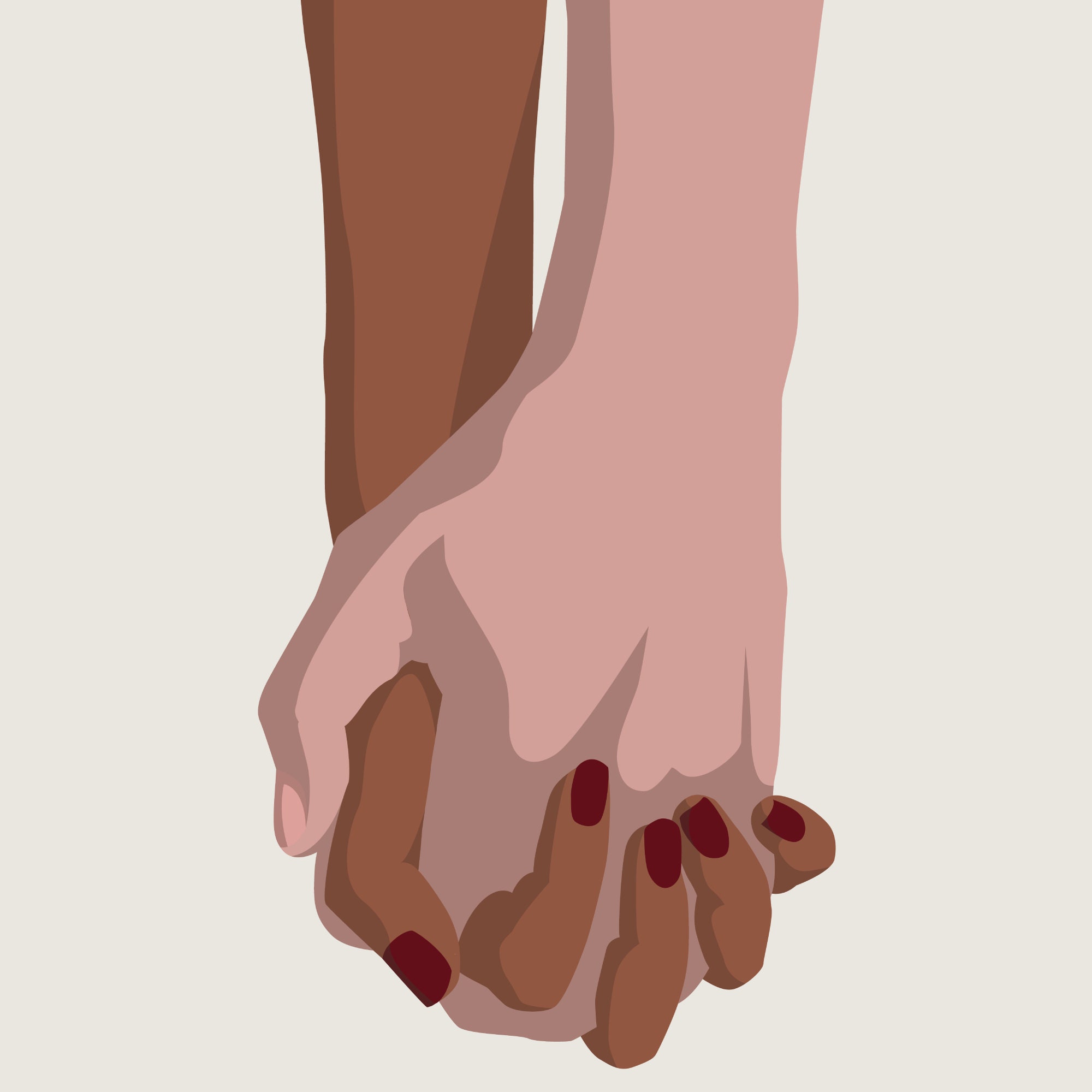 Couple Holding Hands Art, Equality Art Print, Hands Print, Love Art ...