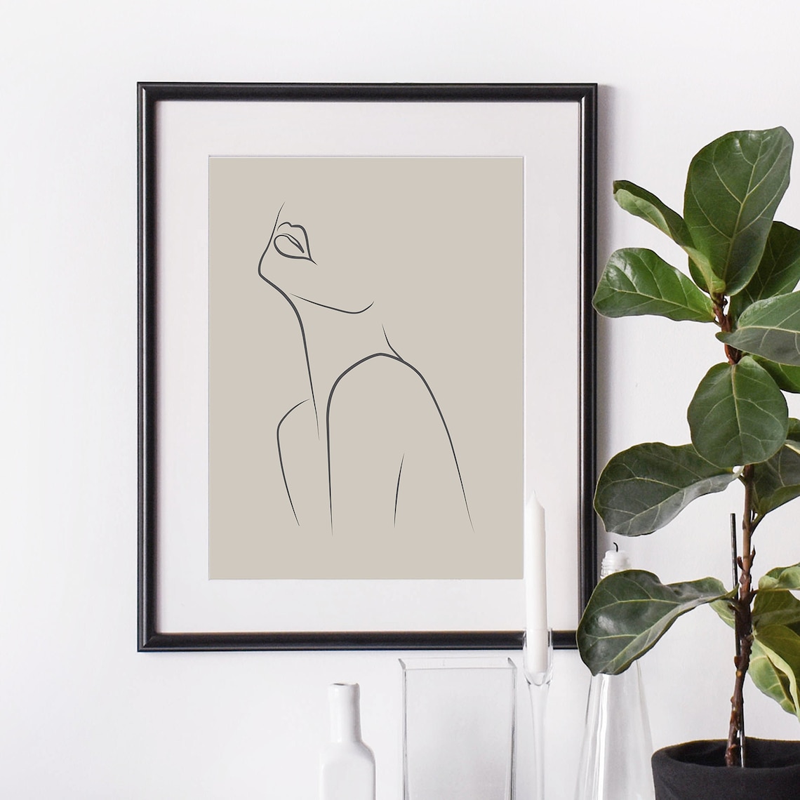 Minimalist Woman Line Art Minimal Line Print Minimalist | Etsy