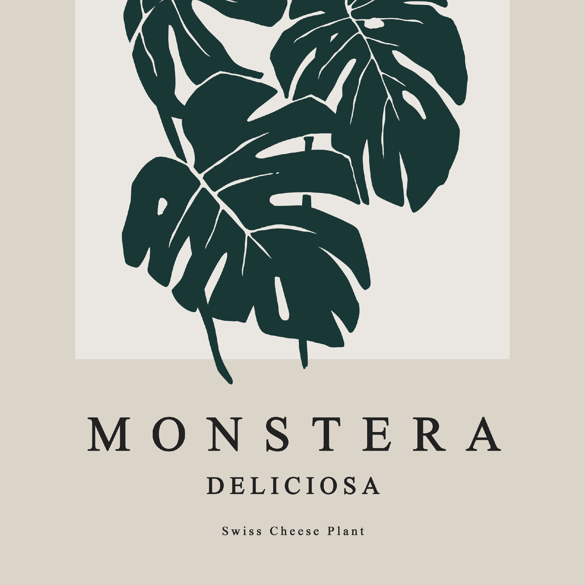 Henri Matisse Inspired Monstera Wall Art Print, Mid Century Tropical ...