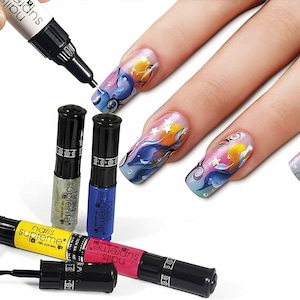 Nail Art Pens Set Varnish Polish Decorate Design Nails Supreme - Etsy