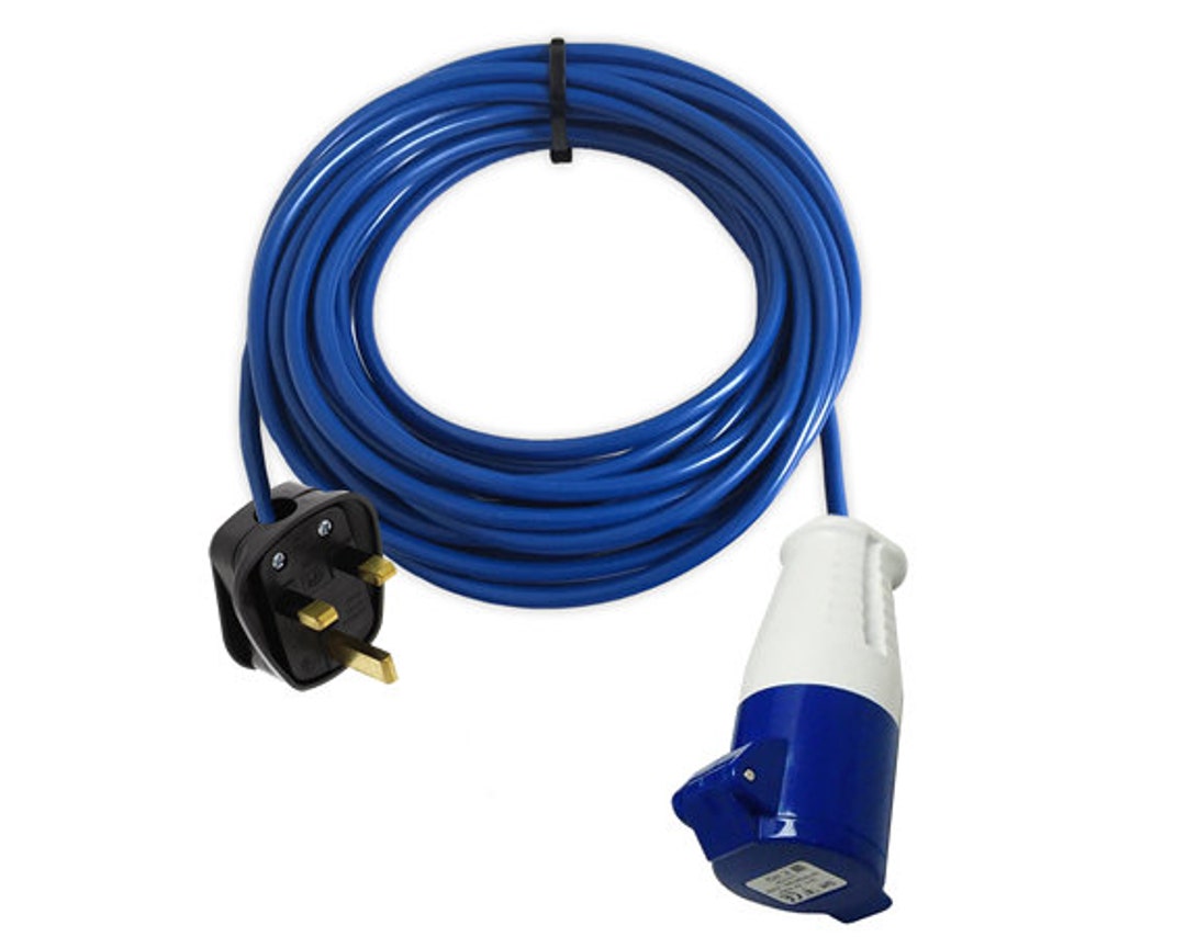 13a Plug to 16a Blue Socket Extension Lead 1m 3m 5m 10m 15m 25m 50m ...