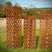 Rustic Rusty Metal Honeycomb Pattern Garden Columns Landscape Design ...