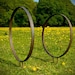 Large Rustic Metal Garden Ring Hoop Sculpture 100cm Pair of - Etsy