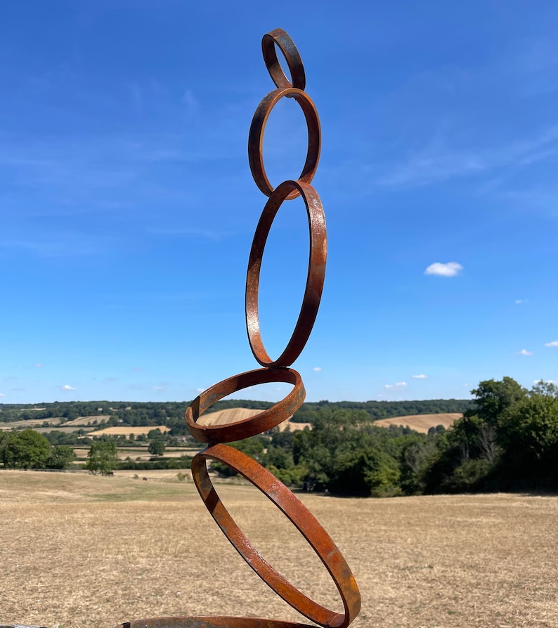 Exterior Rustic Garden Climbing Ring Hoops Circles Modern Art - Etsy