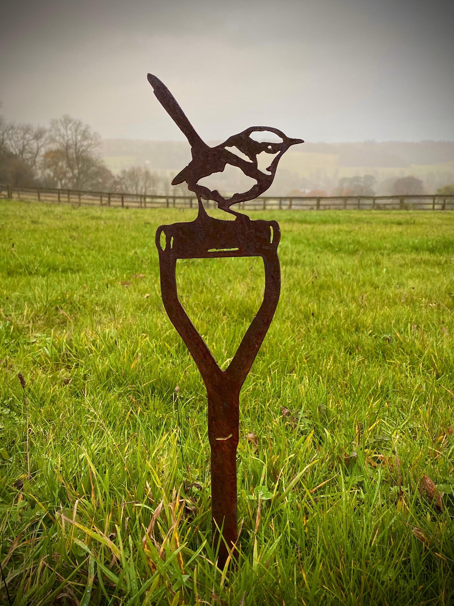 Rustic Garden Fork Shovel Spade Animal Art Robin Owl Squirrel - Etsy UK