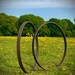 Large Rustic Metal Garden Ring Hoop Sculpture 100cm Pair of - Etsy
