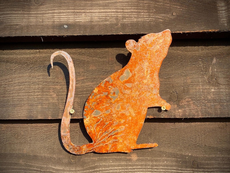 Small Exterior Rustic Rusty Metal Rat Ratty Roland Rodent - Etsy UK