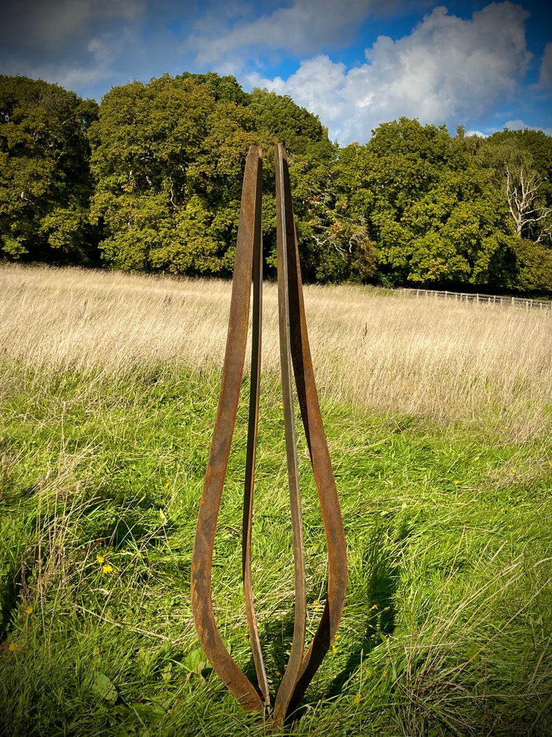 Rustic Rusty Metal Seed Sculpture Art Flower Garden Landscape - Etsy