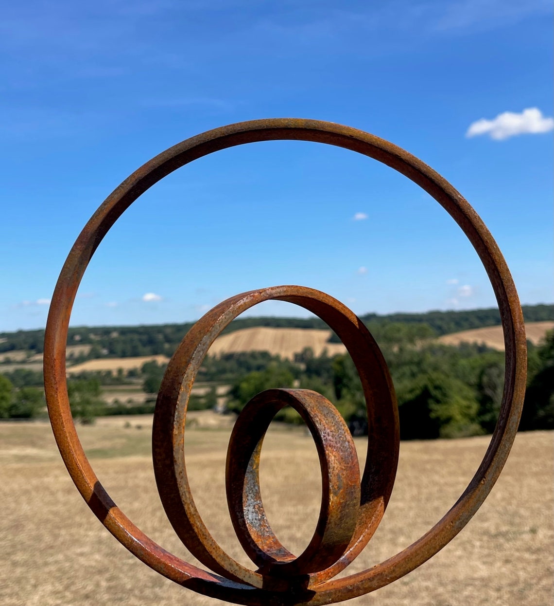Exterior Rustic Garden Sphere Trio Ring Hoop Circle Modern Art - Etsy