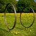 Xlarge Rustic Metal Garden Ring Hoop Sculpture 120cm Pair of - Etsy