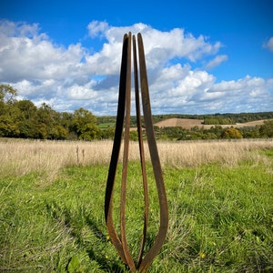 Rustic Rusty Metal Seed Sculpture Art Flower Garden Landscape Garden ...