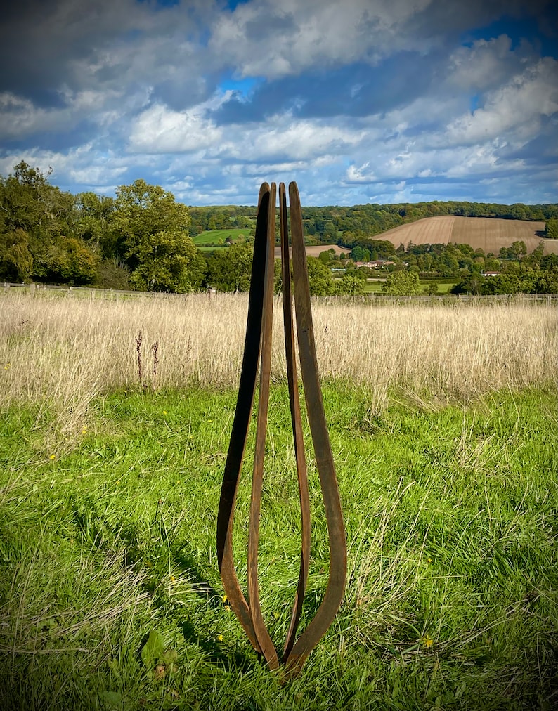 Rustic Rusty Metal Seed Sculpture Art Flower Garden Landscape Garden ...