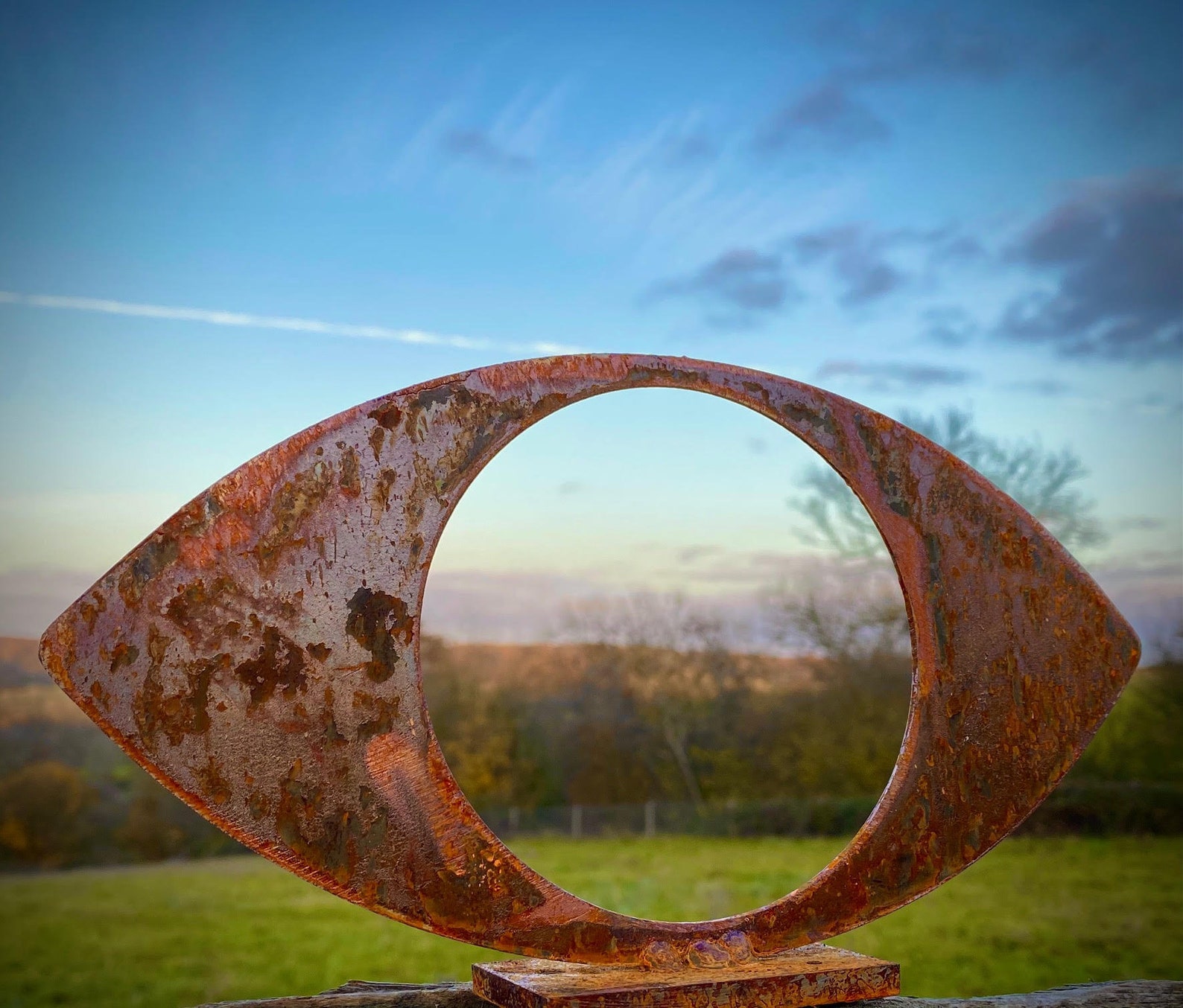 Exterior Rustic Eye Modern Art View Point Focal Point Rusty | Etsy
