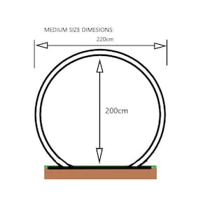 Exterior Rustic Moon Gate Archway Circle Abstract Rusty Metal Garden ...