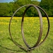 Medium Rustic Metal Garden Ring Hoop Sculpture 50cm - Pair of Rusty ...