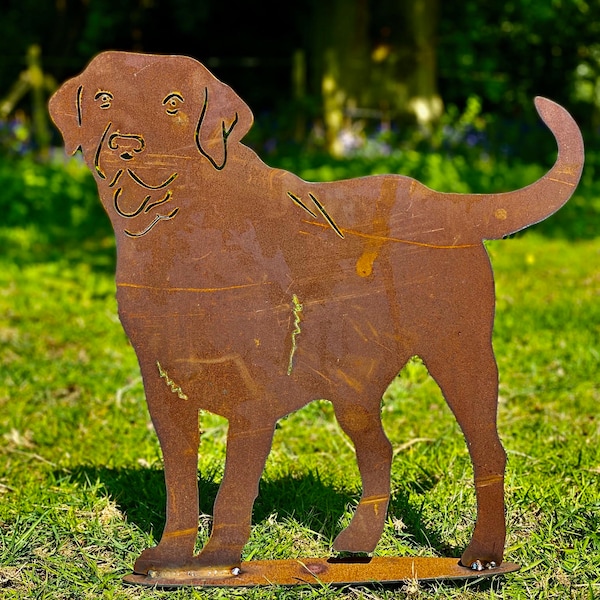 Metal Dog Sculpture - Etsy