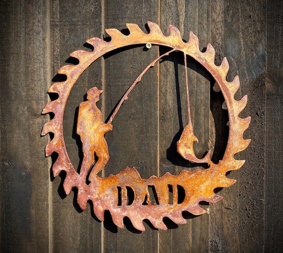 Large Exterior Rustic Dad Sign Dad Father Dad Present Fishing | Etsy