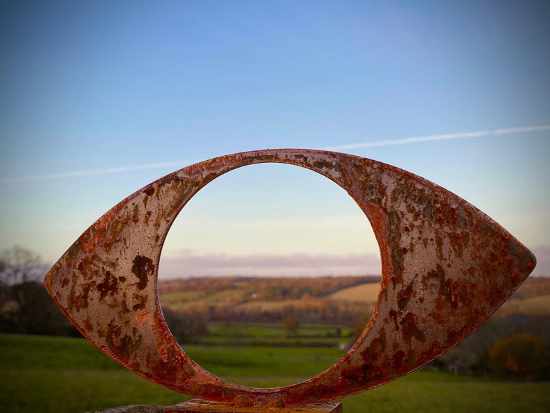Exterior Rustic Eye Modern Art View Point Focal Point Rusty Metal ...