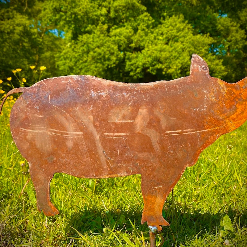 Metal Pig - Etsy
