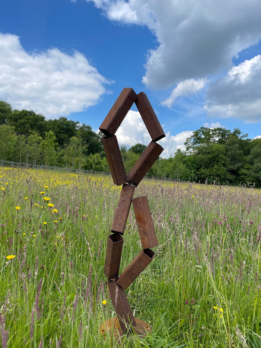 Rustic Exterior Abstract Metal Square Box Tube Funky Modern Simplistic ...