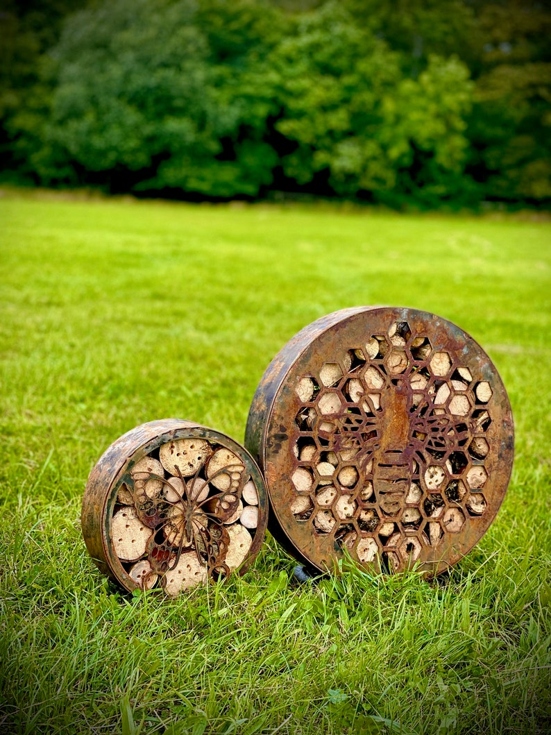 Exterior Rustic Bug Hotel Bee Hotel Bug Home Bee House Garden | Etsy