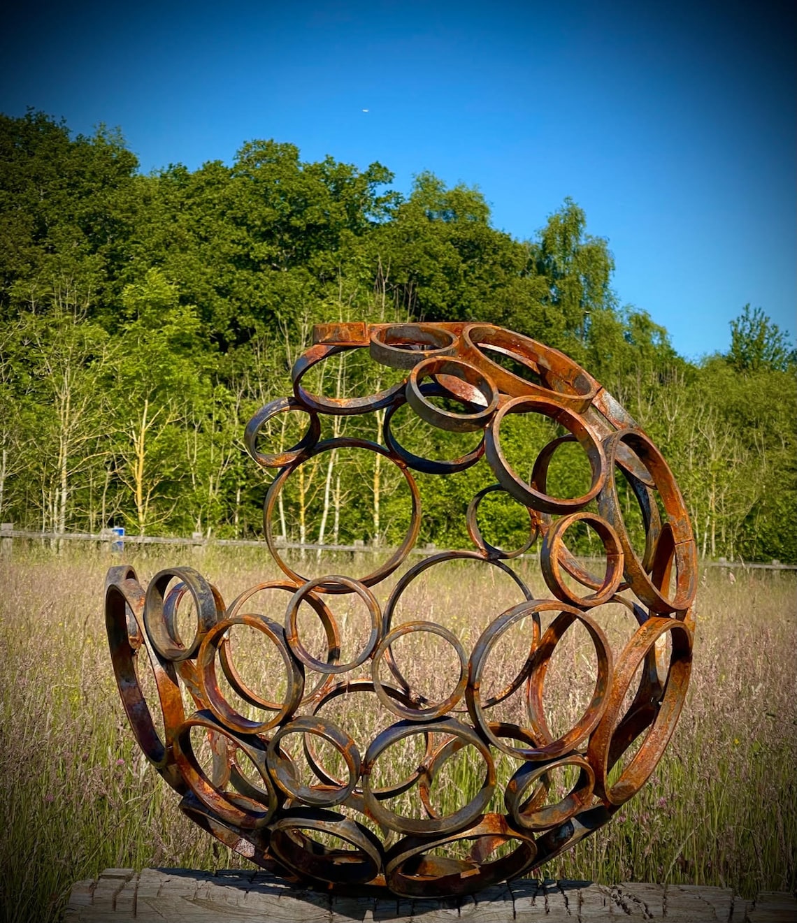 Exterior Rustic Garden Moon Circle Sphere Open Ball Abstract - Etsy