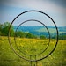 Medium Rustic Metal Garden Ring Hoop Sculpture 50cm Pair of Rusty Ring ...