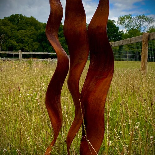 Supersize Rustic Exterior Reed Wave Flow Abstract Modern - Etsy