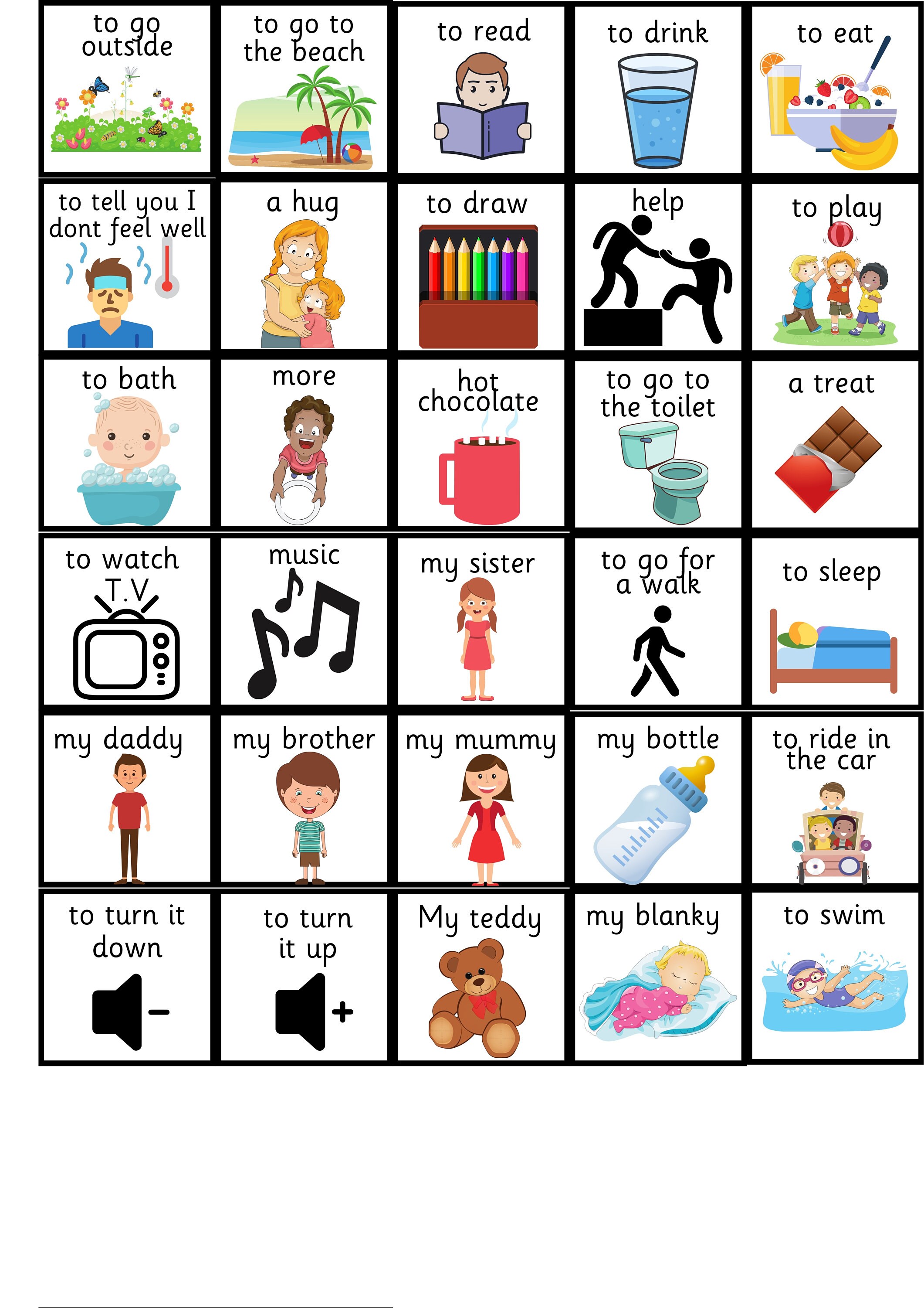 I want chart Visual Support for Asd Adhd Learning | Etsy