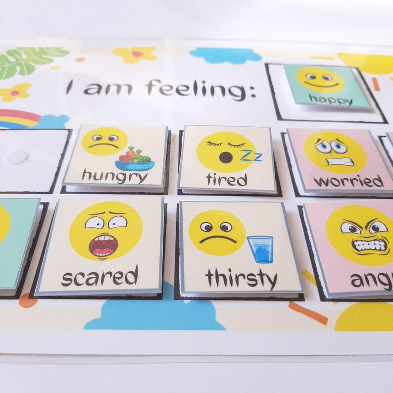 Emotion Chart Feelings Chart Visual Learners SEN ADHD - Etsy UK